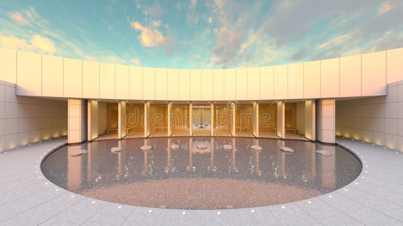 3D Rendering of the Museum with a Distinctive Circular Shape Stock ...