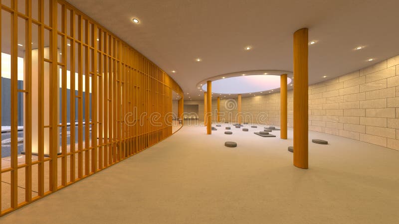 3D Rendering of the Museum with a Distinctive Circular Shape Stock ...