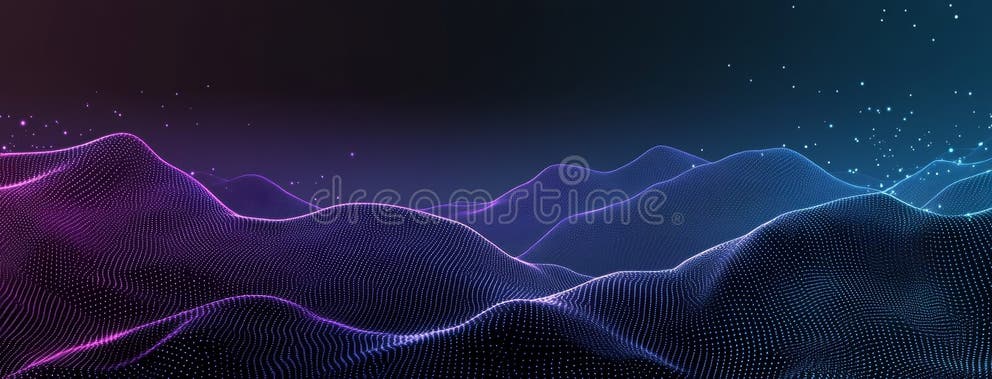 A 3D Rendering of a Music Abstract Background with Music Waves and an ...