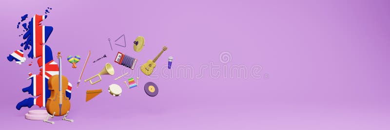 3d Rendering of Musical Instrument Usage and Interest in England Stock ...