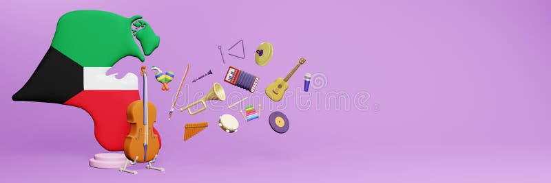 3d Rendering of Musical Instrument Usage and Interest in Kuwait Stock ...