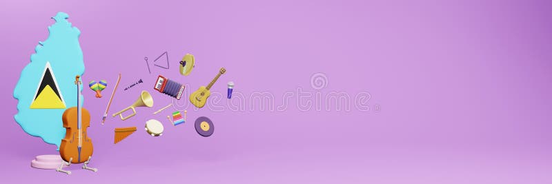 3d Rendering of Musical Instrument Usage and Interest in Saint Lucia ...
