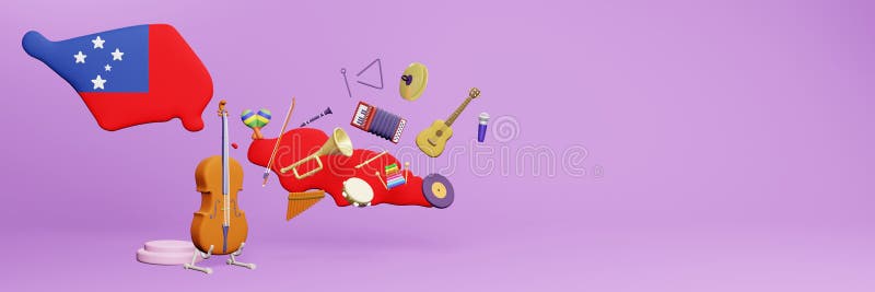 3d Rendering of Musical Instrument Usage and Interest in Samoa Stock ...