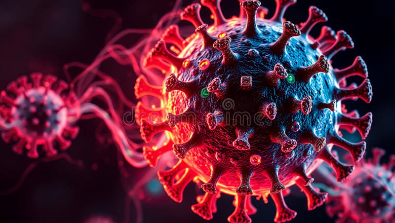 3D Rendering of a Mutating Virus, Captured at the Nanoscale Level Stock ...