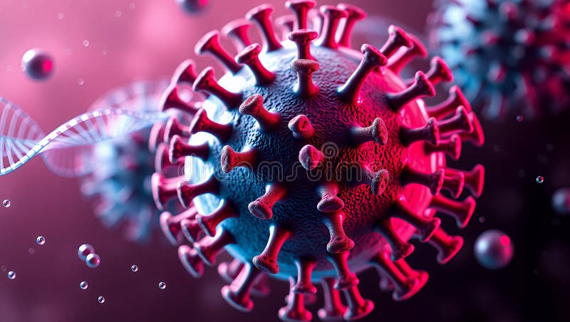 3D Rendering of a Mutating Virus, Captured at the Nanoscale Level Stock ...
