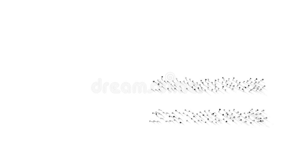 3d Rendering of Nails in Shape of Symbol of Equal with Shadows Isolated ...