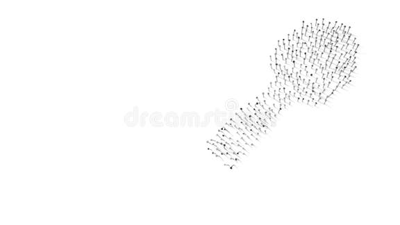 3d Rendering of Nails in Shape of Symbol of Utensil Spoon with Shadows ...