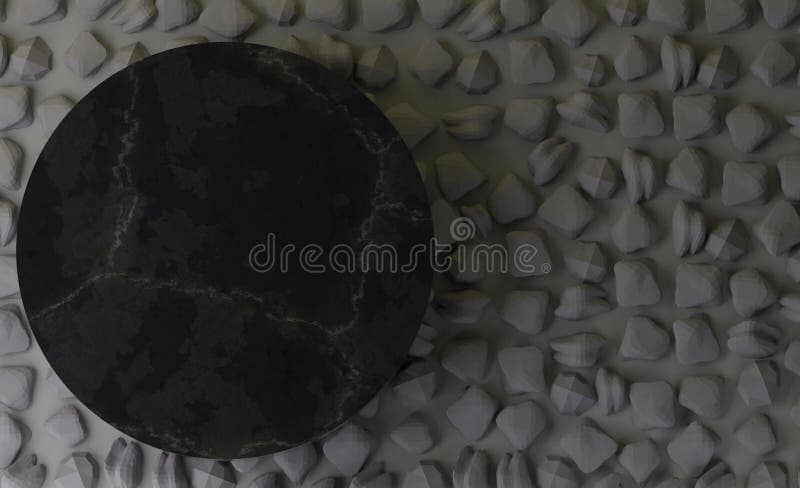 3d Rendering Natural Stone Product Stand 5 Stock Illustration ...