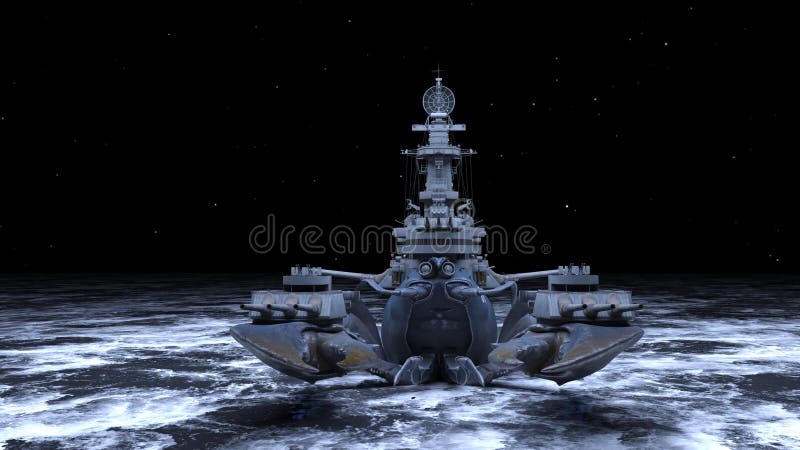 3D Rendering of the Naval Ship Stock Illustration - Illustration of ...