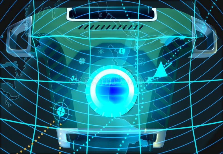 3D Rendering of a Navigation Compact Compass Device. Stock Illustration ...