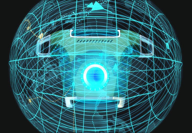 3D Rendering of a Navigation Compact Compass Device. Stock Illustration ...