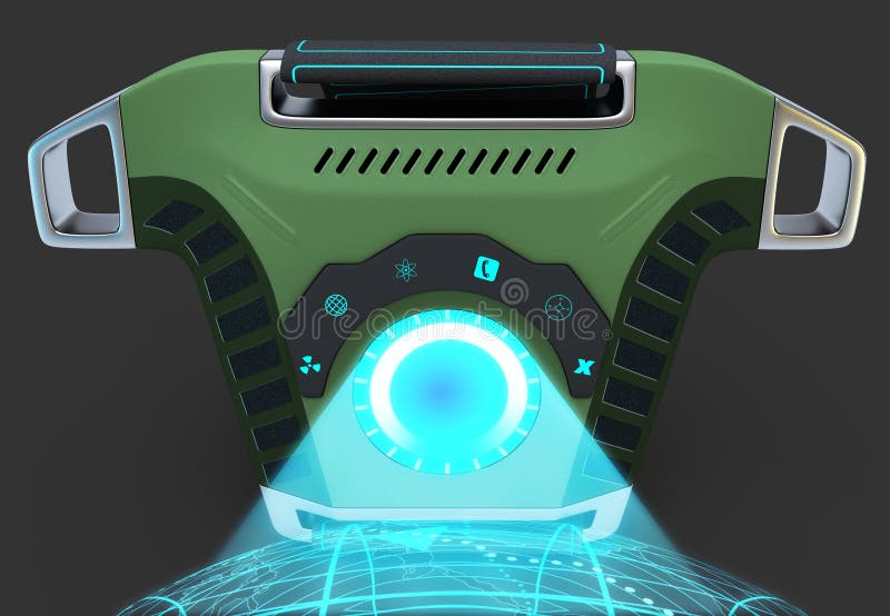 3D Rendering of a Navigation Compact Compass Device. Stock Illustration ...