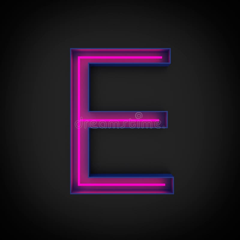 Glowing Neon Letter E Stock Illustrations – 629 Glowing Neon Letter E ...