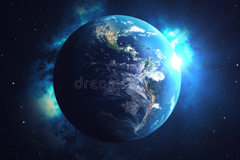 Blue Sunrise View Earth Space Stock Illustrations – 6,998 Blue Sunrise ...