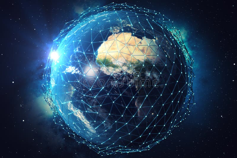 3D Rendering Network and Data Exchange Over Planet Earth in Space ...