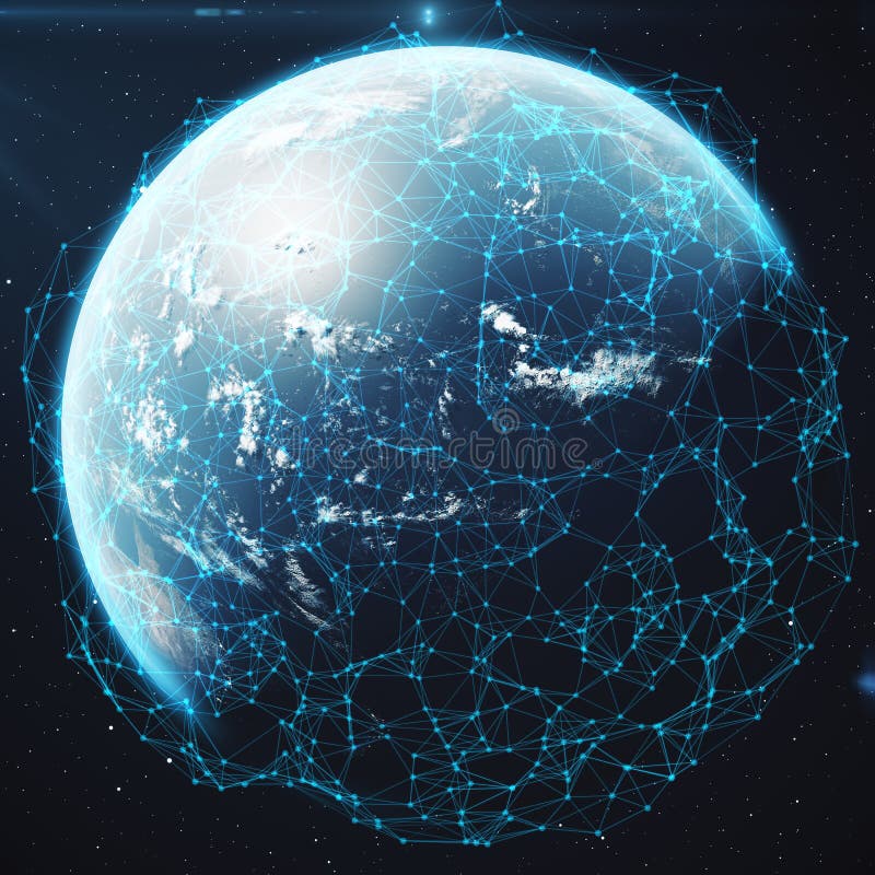 3D Rendering Network and Data Exchange Over Planet Earth in Space ...