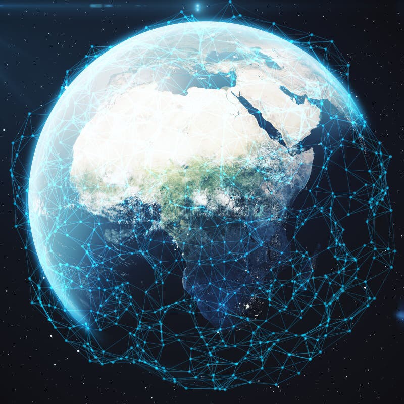 3D Rendering Network and Data Exchange Over Planet Earth in Space ...