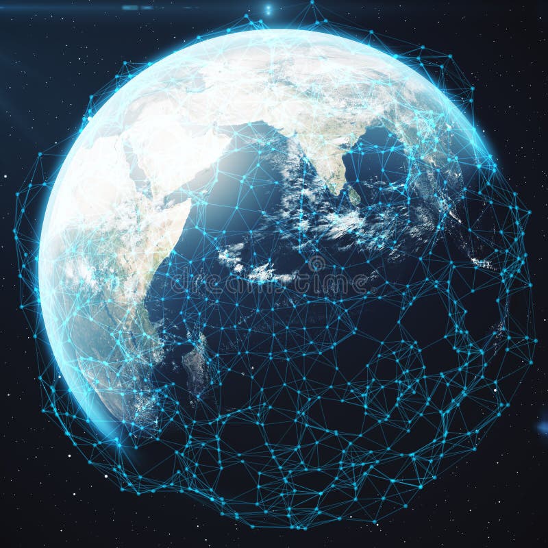 3D Rendering Network and Data Exchange Over Planet Earth in Space ...