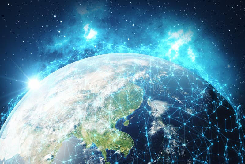 3D Rendering Network and Data Exchange Over Planet Earth in Space ...