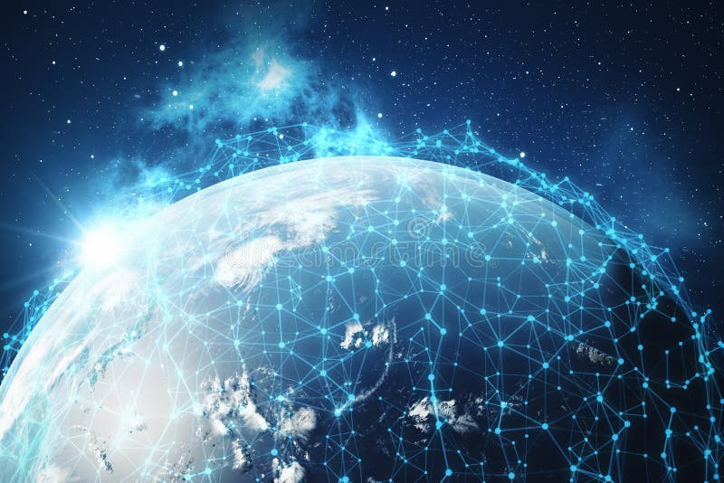 3D Rendering Network and Data Exchange Over Planet Earth in Space ...