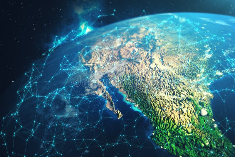 3D Rendering Network and Data Exchange Over Planet Earth in Space ...
