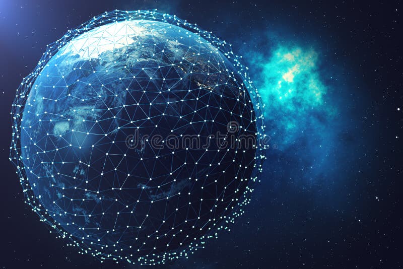 3D Rendering Network and Data Exchange Over Planet Earth in Space ...