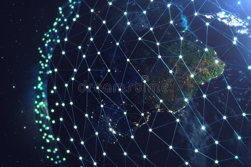3D Rendering Network and Data Exchange Over Planet Earth in Space ...