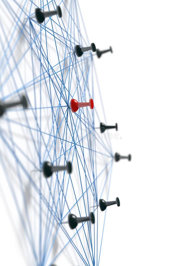 Network with pins stock illustration. Illustration of connection - 96320642