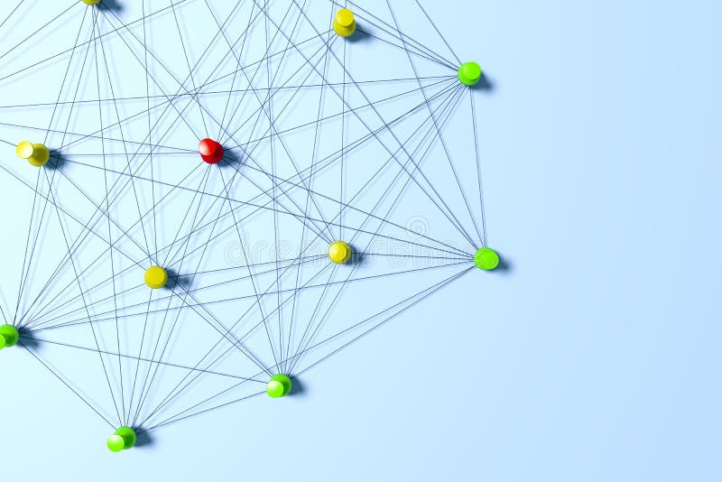 Network with pins stock illustration. Illustration of connection - 96320642