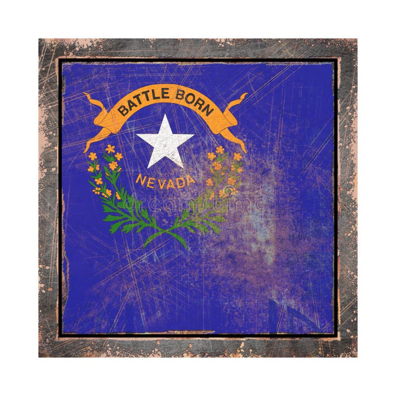Old Nevada flag stock illustration. Illustration of insignia - 110051481