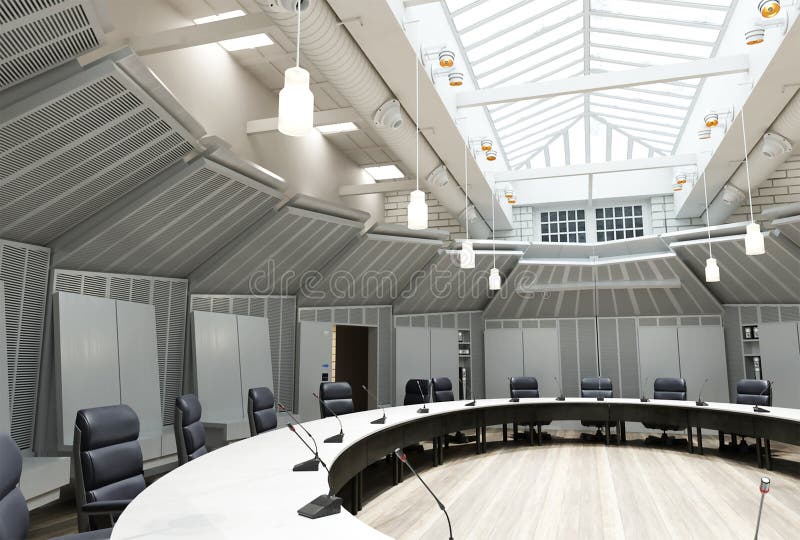 3d Rendering of New Office Interior Design - Conference Hall Stock ...