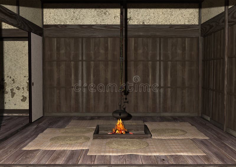 3D Rendering Ninja Village stock illustration. Illustration of ...