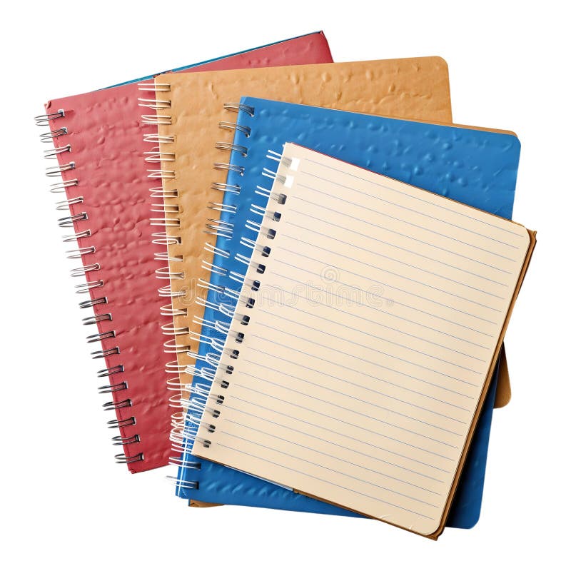 3D Rendering of a Notebooks with Pen on it on Transparent Background ...