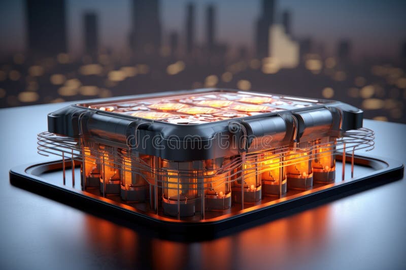 3d Rendering of Nuclear Battery Technology Stock Illustration ...