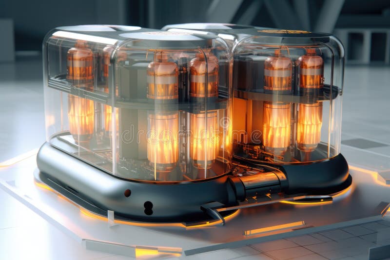 3d Rendering of Nuclear Battery Technology Stock Illustration ...