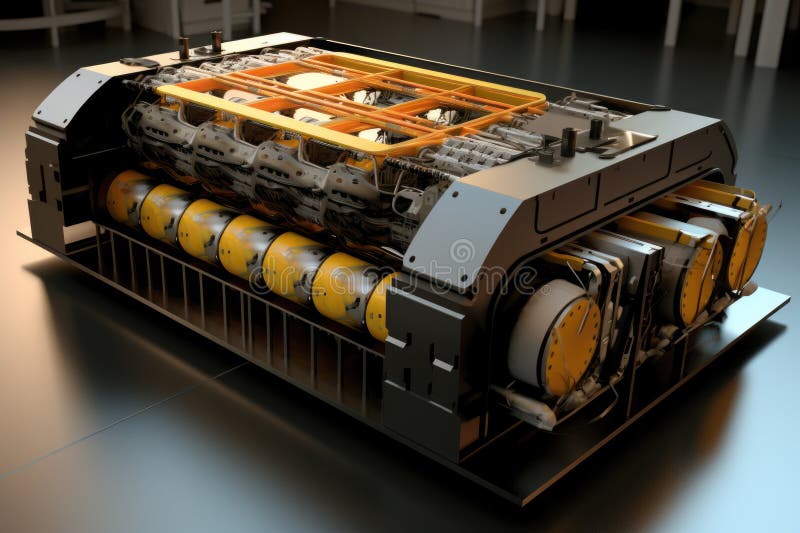 3d Rendering of Nuclear Battery Technology Stock Illustration ...