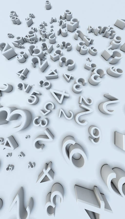 3d Rendering Numbers on White Background Stock Illustration ...