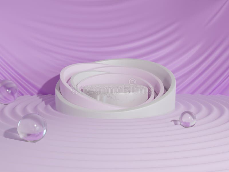 3d Rendering Object Textile Curtain Pastel Minimal Display Presentation ...