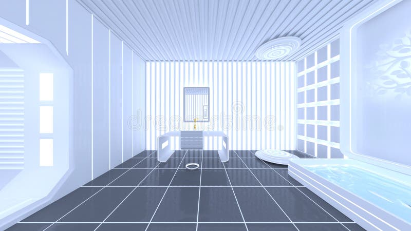 3D Rendering of the Observation Room Stock Illustration - Illustration ...