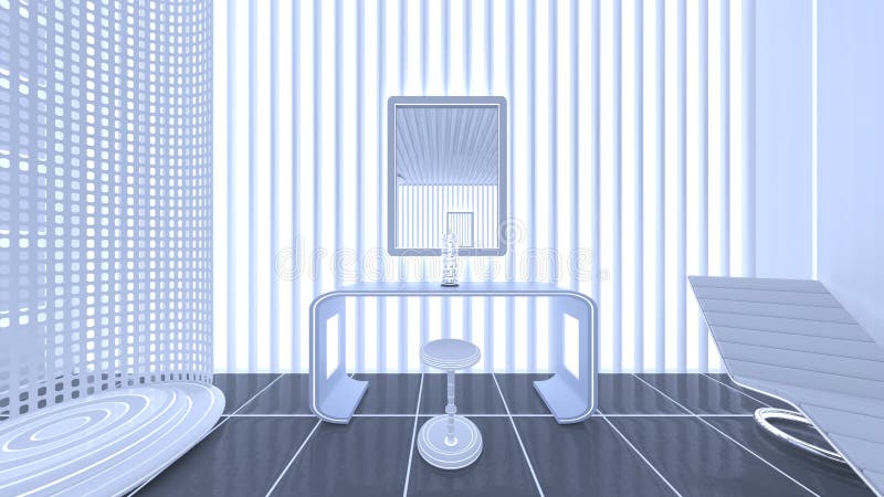 3D Rendering of the Observation Room Stock Illustration - Illustration ...