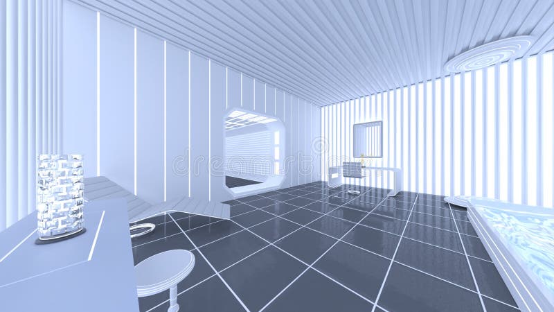3D Rendering of the Observation Room Stock Illustration - Illustration ...