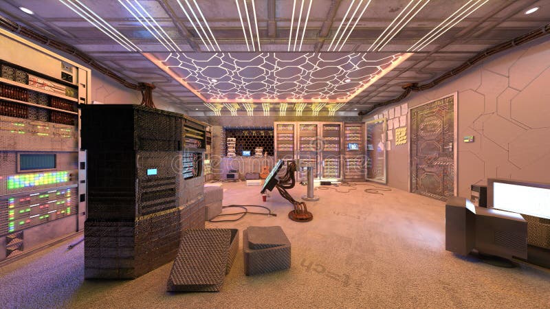 3D Rendering of the Observation Room Stock Illustration - Illustration of analysis, monitor ...