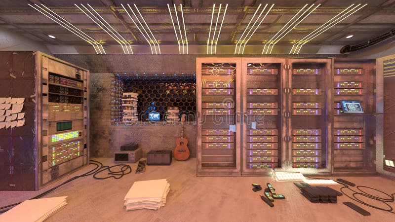 3D Rendering of the Observation Room Stock Illustration - Illustration ...