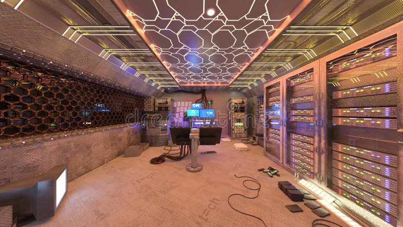 3D Rendering of the Observation Room Stock Illustration - Illustration ...