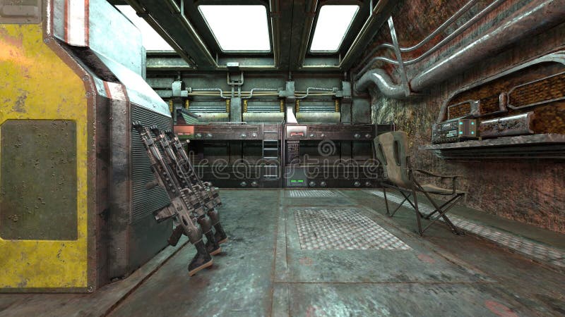 3D Rendering of the Observation Room Stock Illustration - Illustration ...