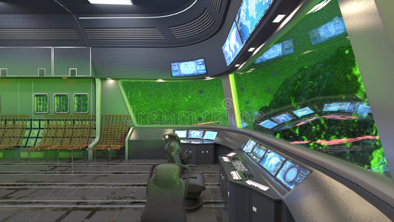 3D Rendering of the Observation Room Stock Illustration - Illustration ...