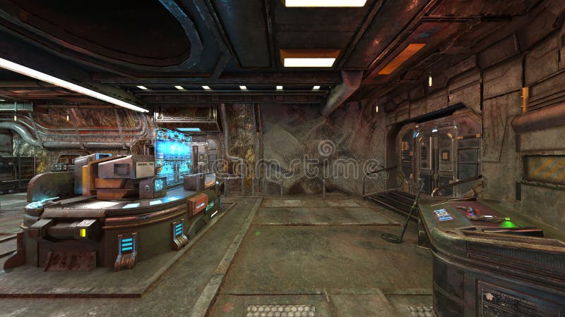 3D Rendering of the Observation Room Stock Illustration - Illustration ...