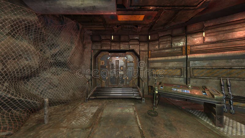 3D Rendering of the Observation Room Stock Illustration - Illustration ...