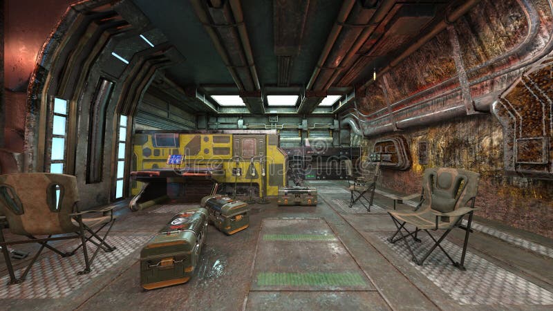 3D Rendering of the Observation Room Stock Illustration - Illustration ...