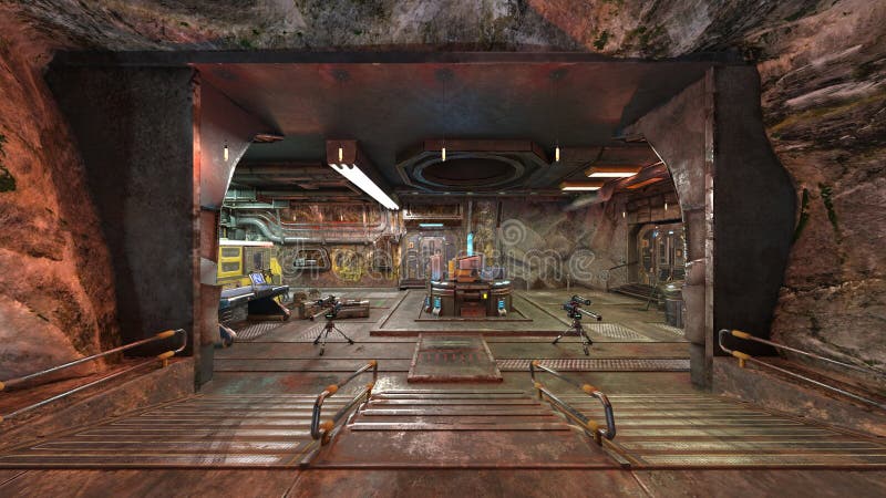 3D Rendering of the Observation Room Stock Illustration - Illustration ...